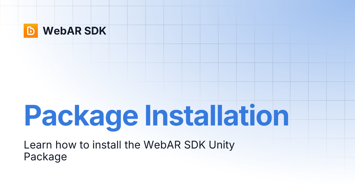 Package Installation | WebAR SDK